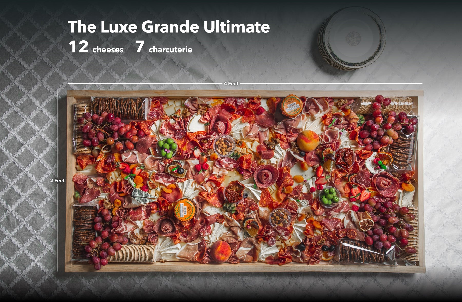 The Luxe Grande Ultimate Charcuterie Board (Serves 50 - 60)